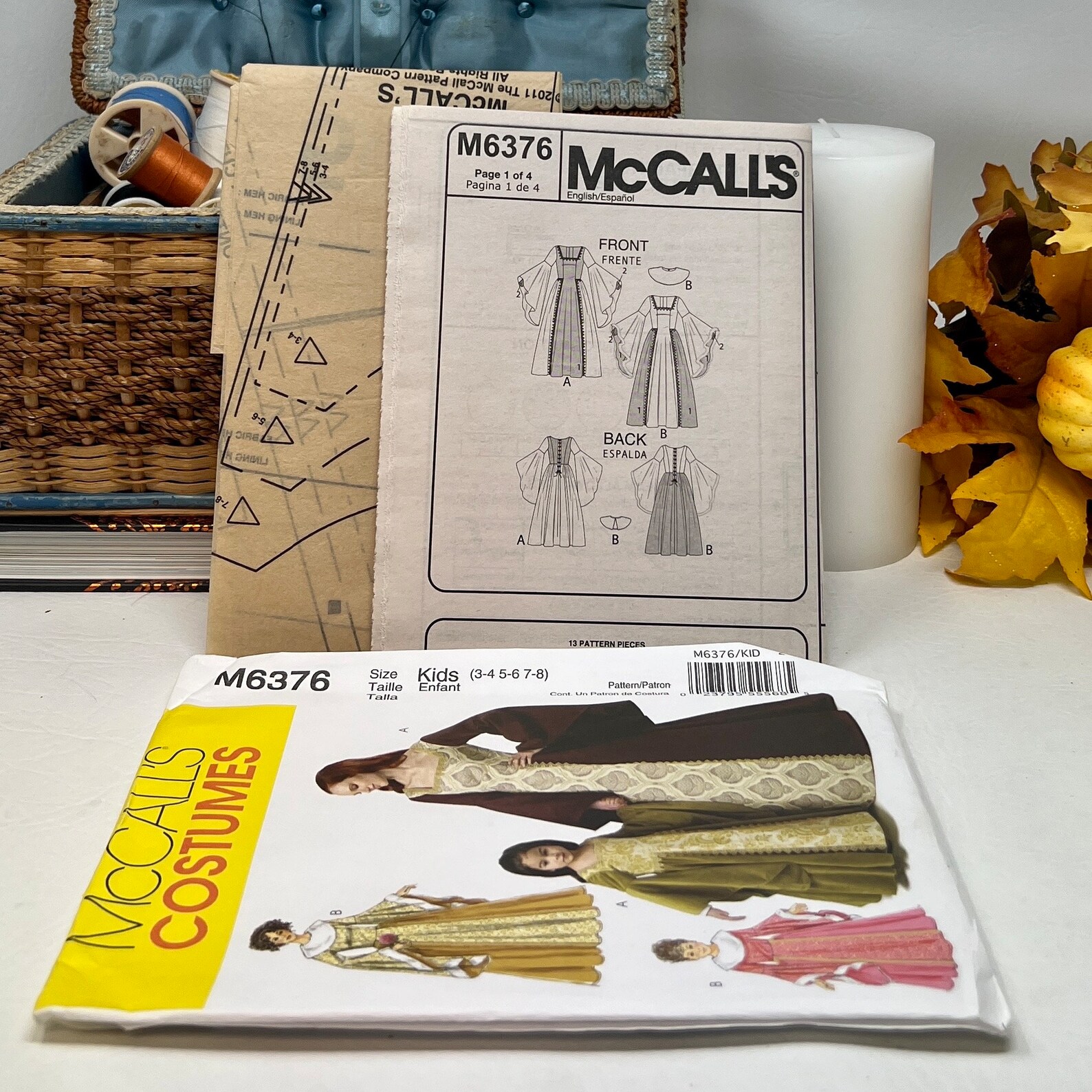 Mccall's Costumes Princess Dress Pattern Size KIDS 3-8, Uncut Complete ...