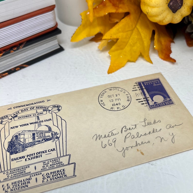 Vintage New York Worlds Fair Railway Post Office Car Exhibit Envelope ...