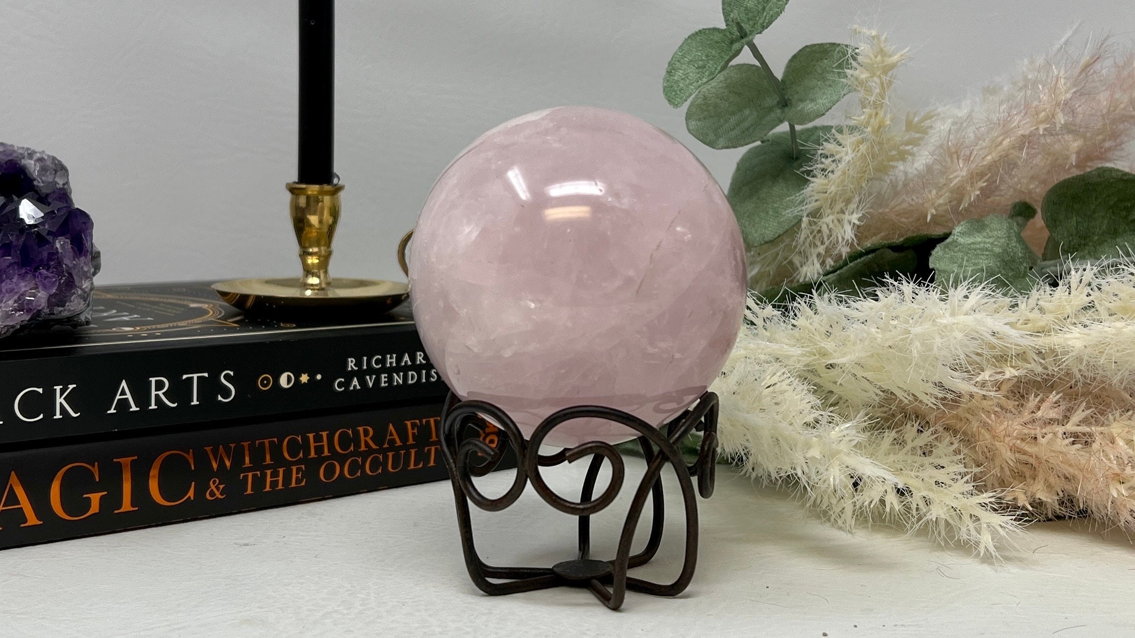 Small Brown Metal Decorative Curls Sphere Holder, Globe Stand, Egg ...