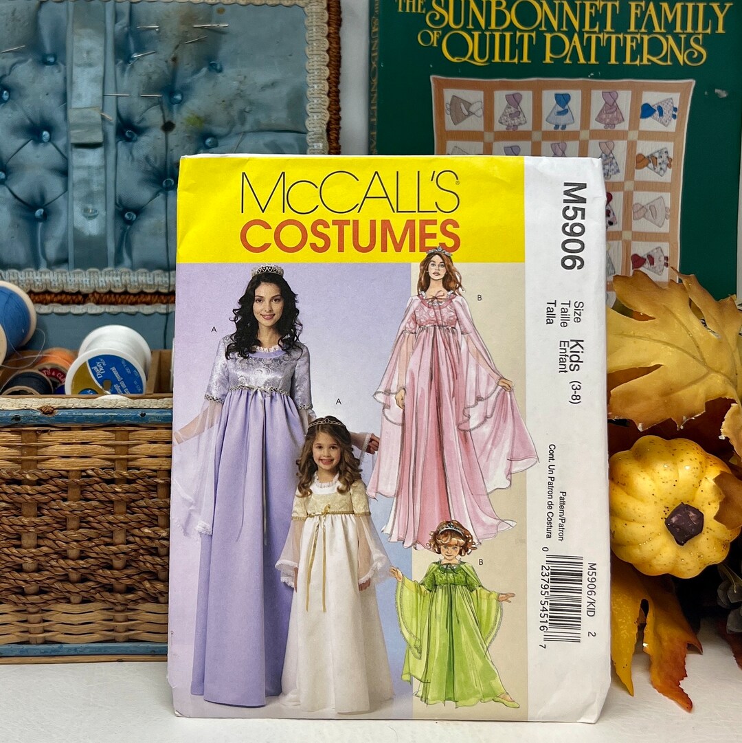 Mccall's Costumes Princess Costume Dress Pattern Size KIDS 3-8, Uncut ...
