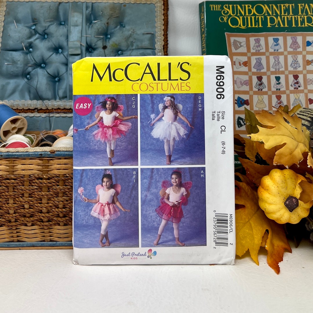Mccall's Costumes Fairy Princess Dress Pattern Size CL 6-8, Uncut Complete, Girl's Costume ...