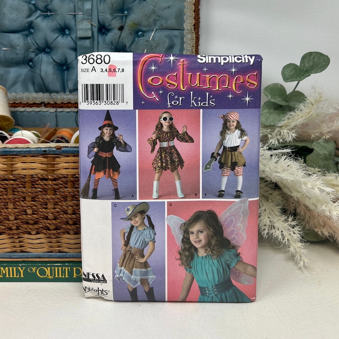 Simplicity Costumes for Kids Dress Sewing Pattern, Size A 3-8, Uncut ...