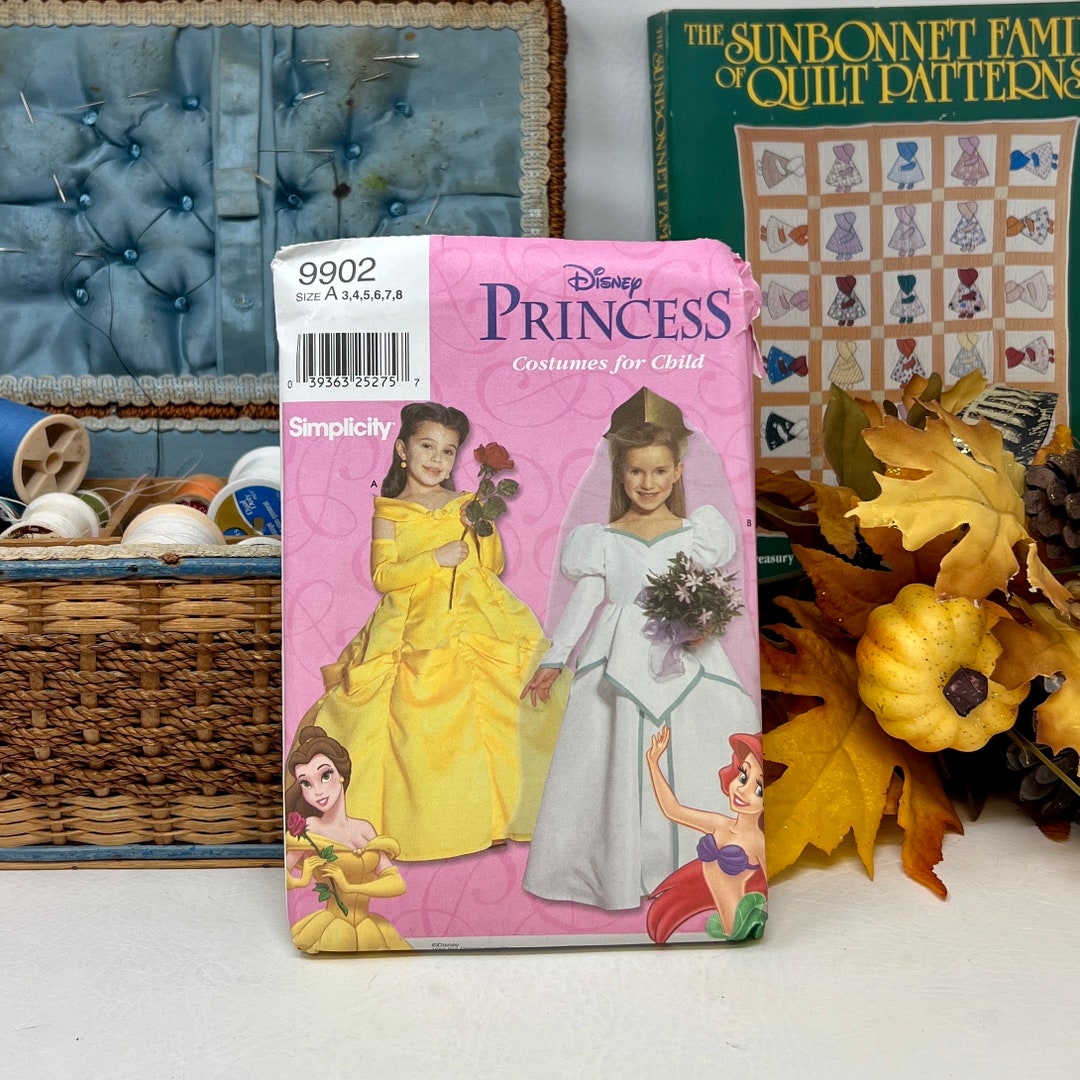 Simplicity Disney Princess Costumes for Child Girls' Dress Pattern Size ...