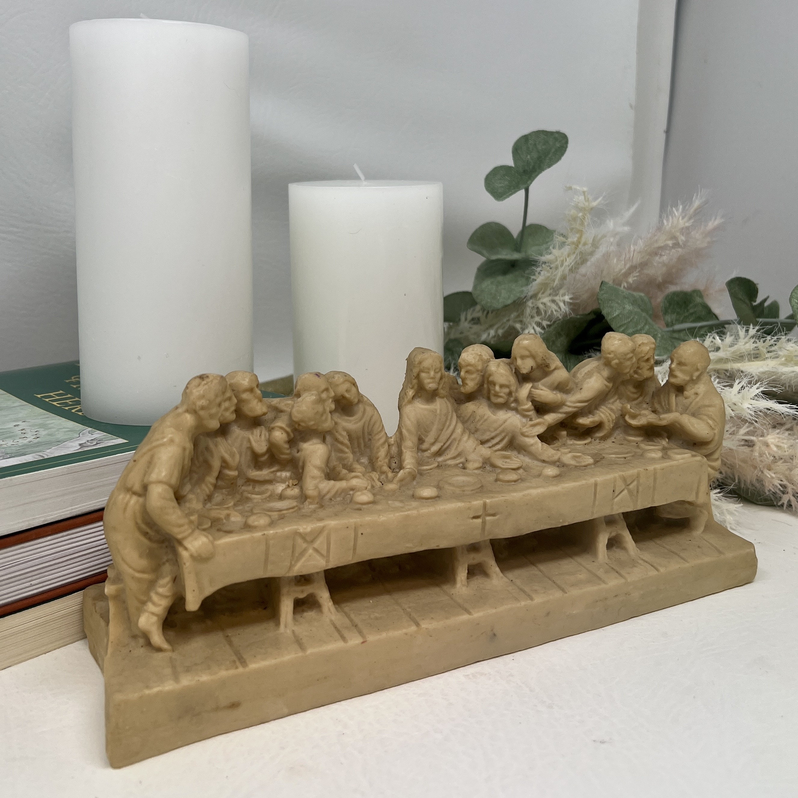 The Last Supper Carved Resin Statue, Made in Mexico, Religious Decor ...
