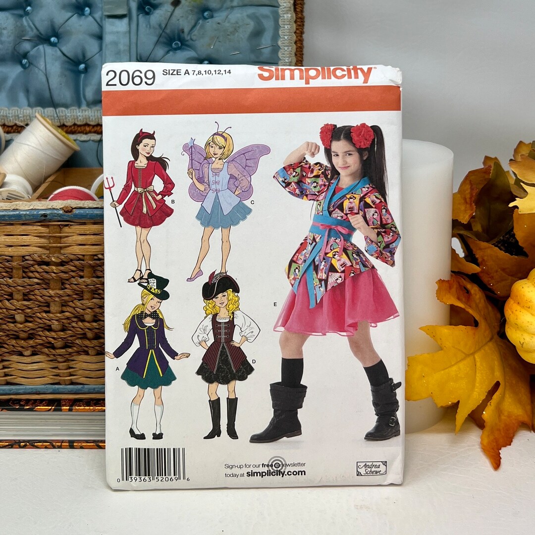 Simplicity Design Your Own Girls Costume Dress Sewing Pattern, Size A 7 ...