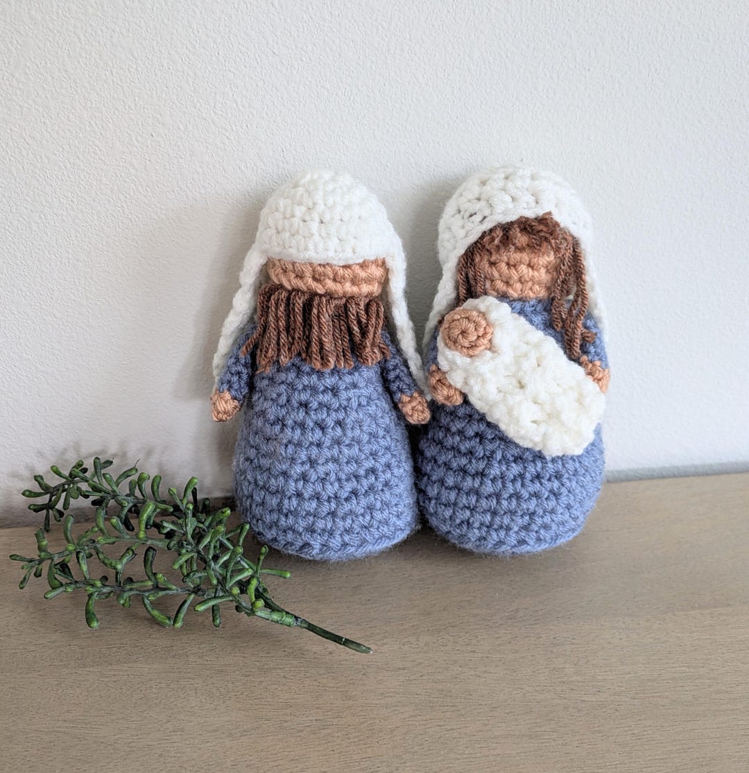 Handmade Nativity Set. Crocheted Christmas Decor. Christian Faith ...