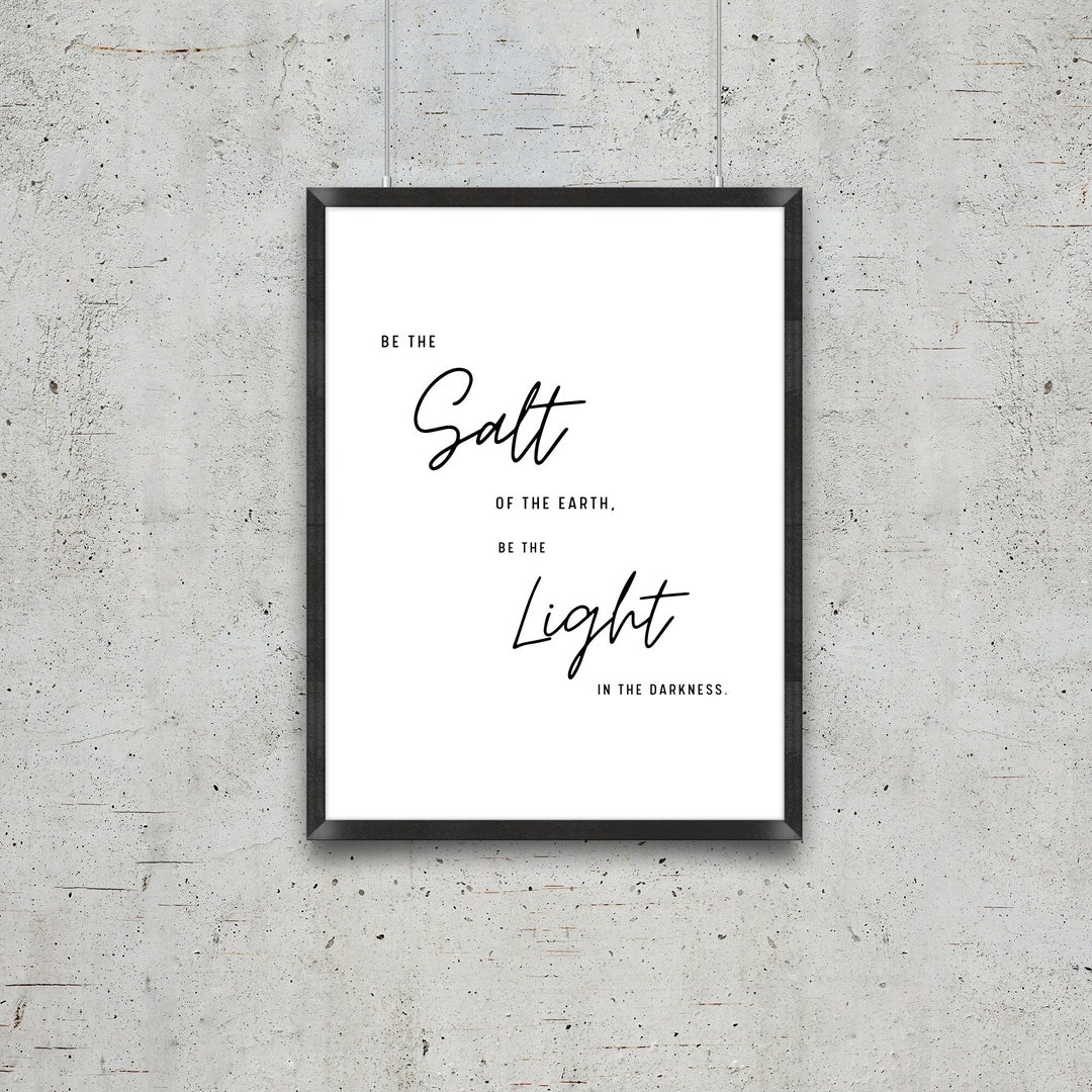 Matthew 5:13-14 - Salt and Light Print // Digital Download // Scripture ...