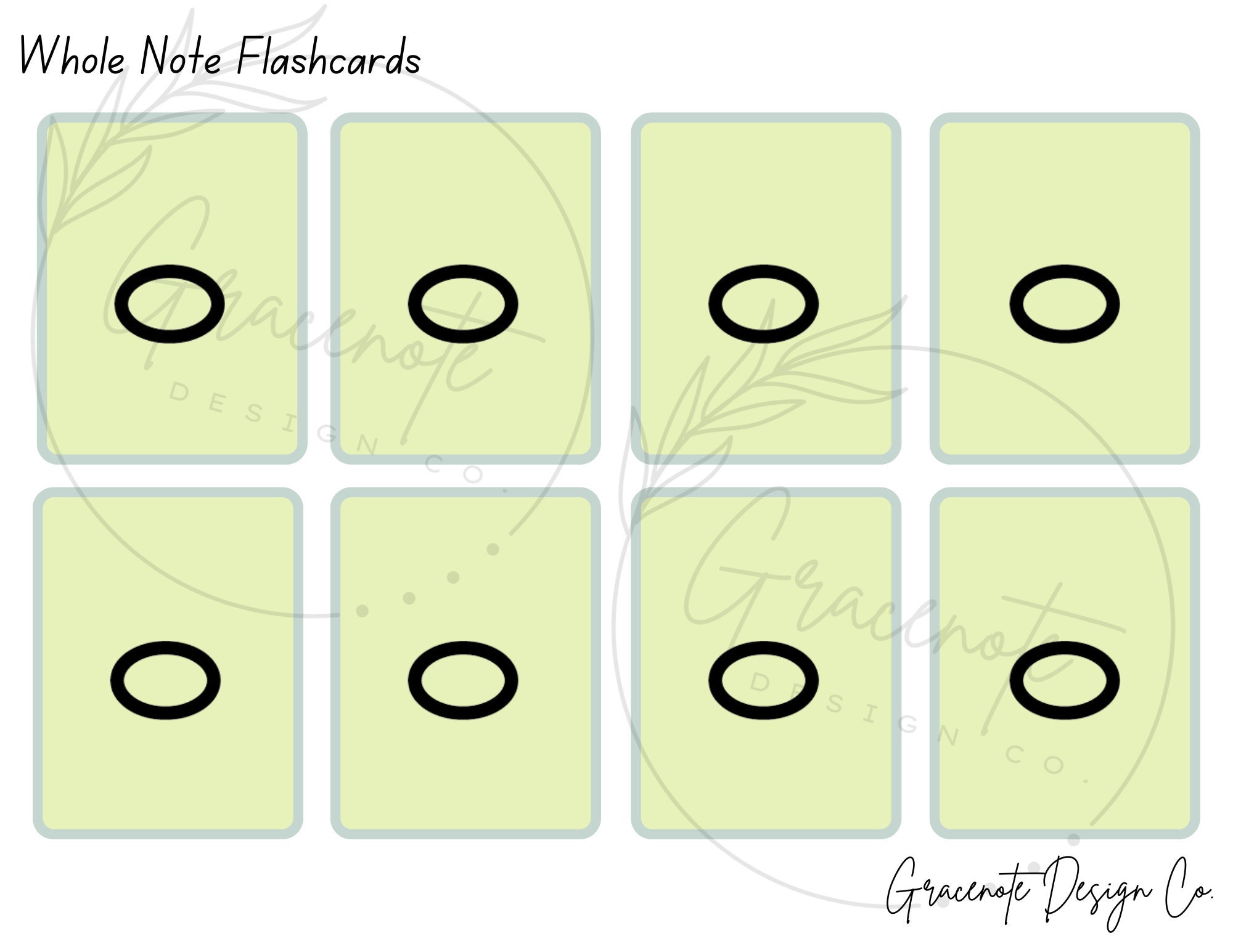 Music Note Flashcards DIGITAL DOWNLOAD // Printable Flashcards // Music ...