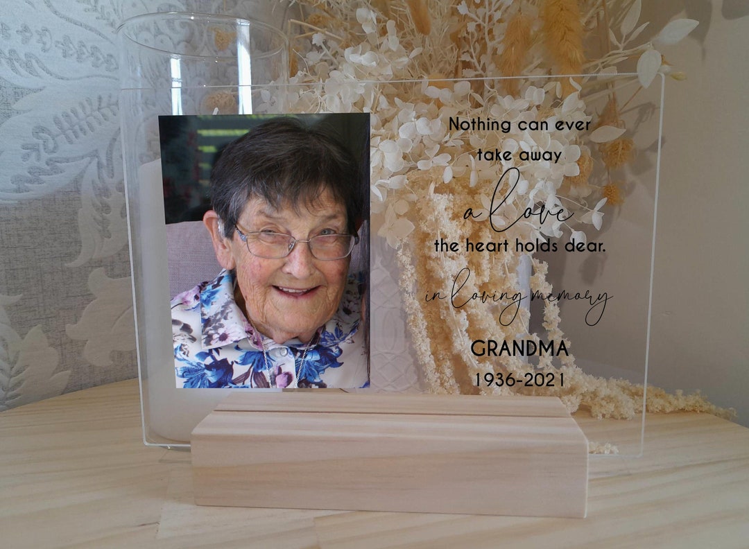 Memorial Photo Plaque, Sympathy Gift, in Loving Memory Present, Grief ...