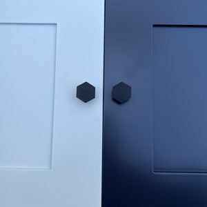 Black Brass Hexagon Bronze Cabinet Drawer Handles Pulls Knobs Hardware ...