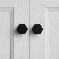 Solid Brass Hexagonal Pull Handles & Knobs | Kitchen Cabinet Cupboard ...