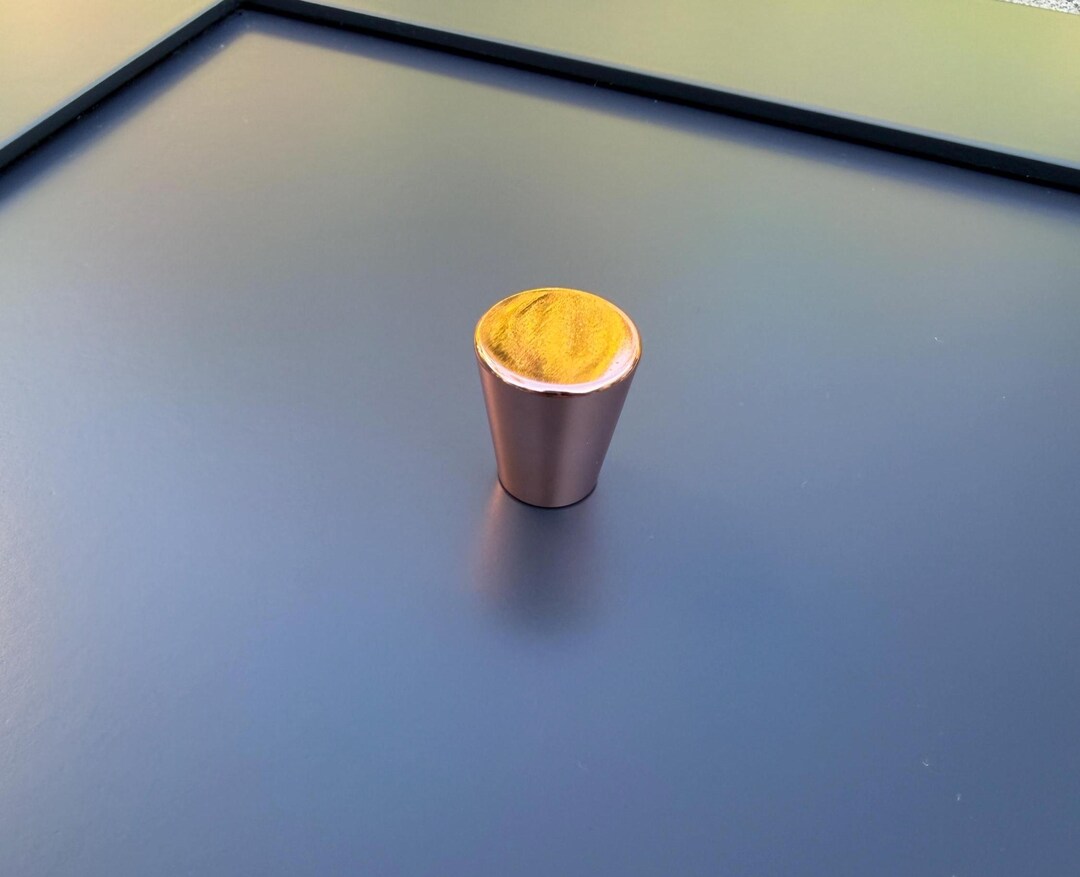 Matte Rose Gold Knob - Modern Cone Cabinet Drawer Pull - Etsy