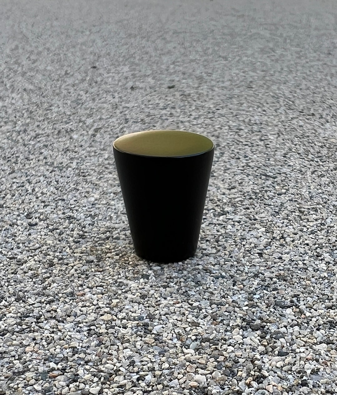 Knob Mini Matte Black Brass Modern Round Circle Cone Cabinet Drawer ...