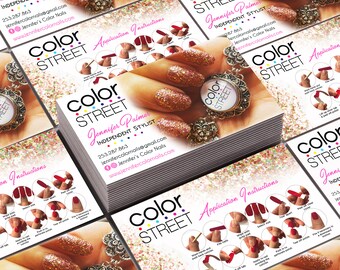 Color street business cards | Etsy