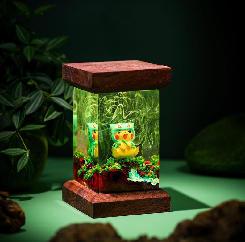 Pikachu Pikachu Lamp – Anime Resin Night Light – Gift for Pikachu Fans ...