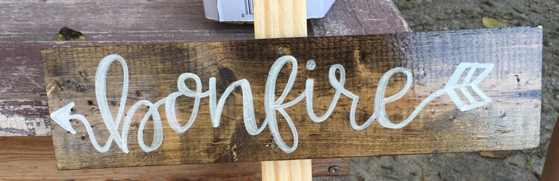 Bonfire Sign / Wedding Decor / Wood Sign / Rustic Wooden Sign - Etsy