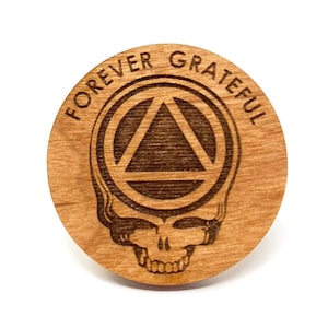 Wooden "forever Grateful" Recovery Medallion, Unique 12 Step Chips and ...