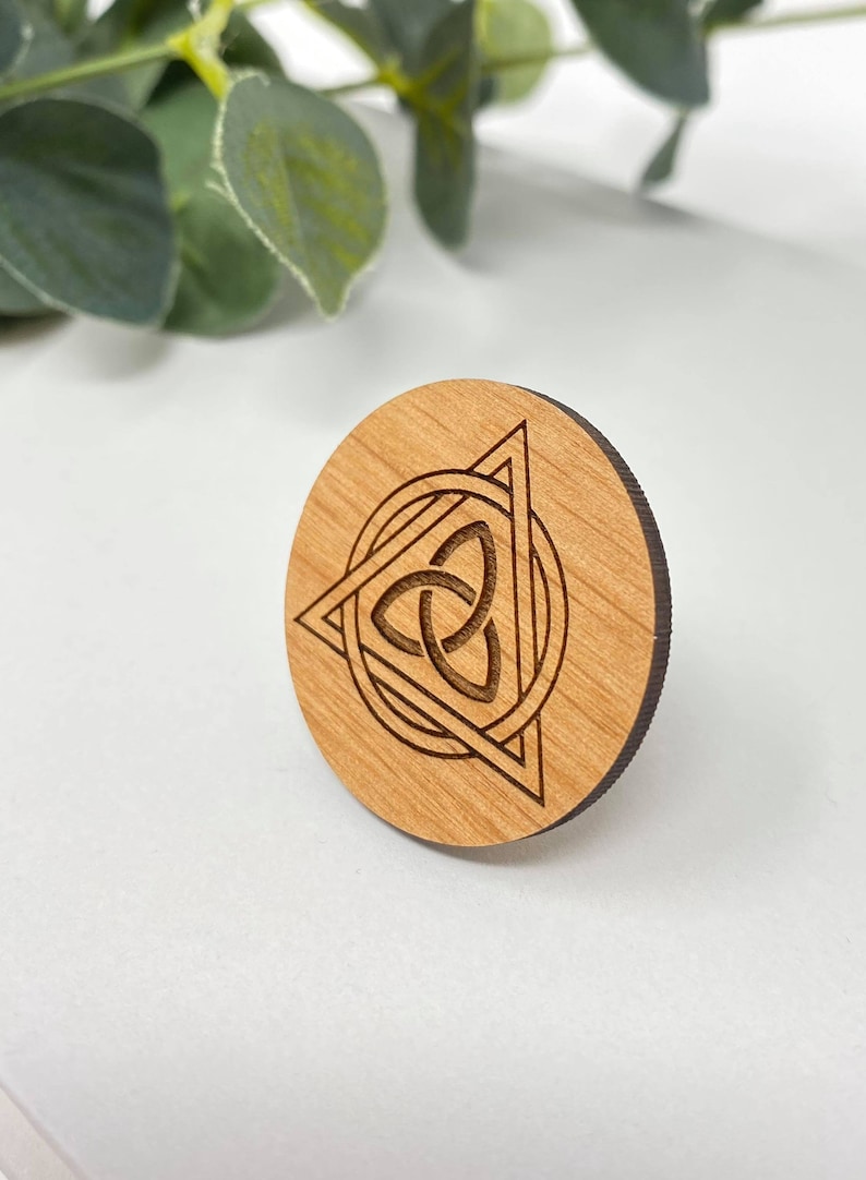 Wood Sobriety Medallion: AA Circle & Triangle, Trinity Symbol - Etsy
