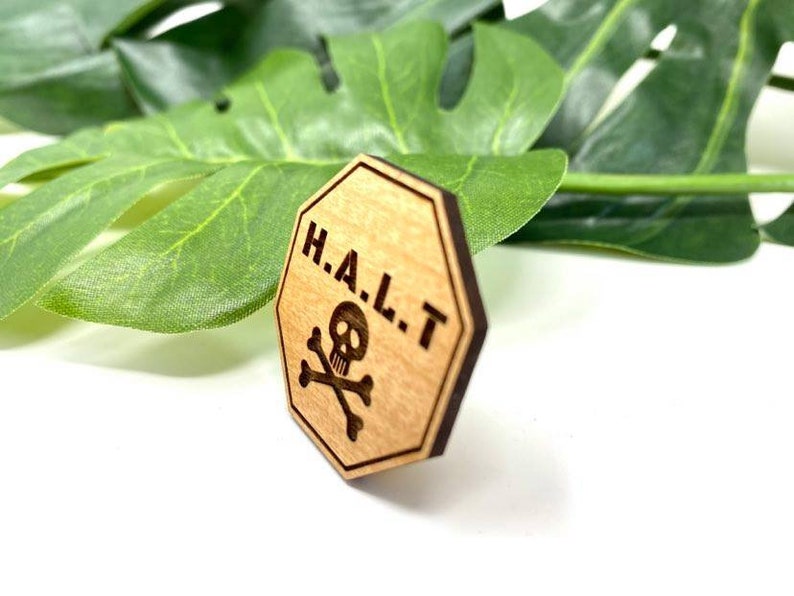H.A.L.T. Wooden Token Halt AA Gifts Halt Reminder Sober - Etsy