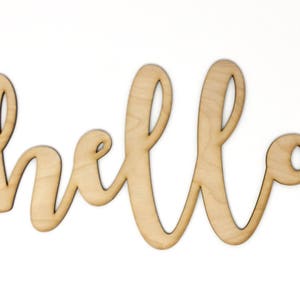 Hello Word Wood Cut Wall Art Décor - Etsy