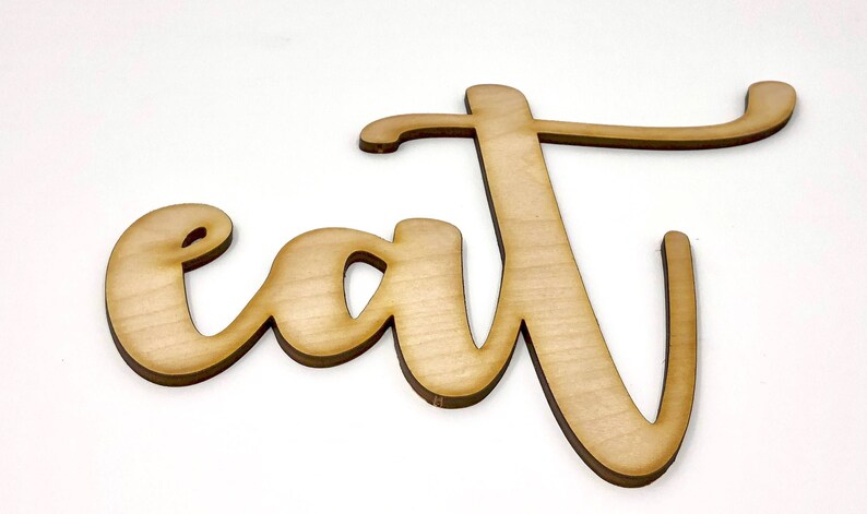 Eat Word Wood Cut Word Art Wall Art Décor - Etsy