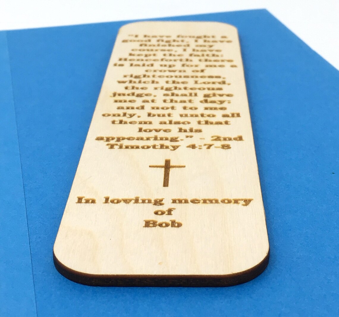 Personalized Engraved Memorial Bookmark Legacy Gifts | Etsy