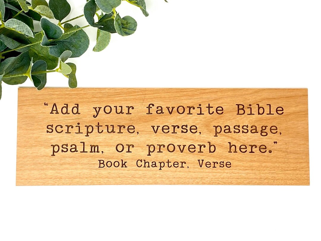Bible Verse Wall Art Alder Wood Sign | Custom Christian Scripture Signs ...