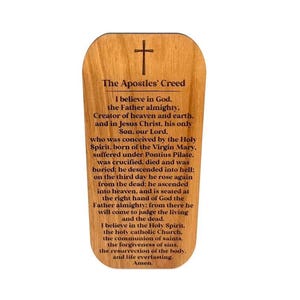 The Apostle’s Creed Bookmark - Engraved Wood Christian Art - Etsy