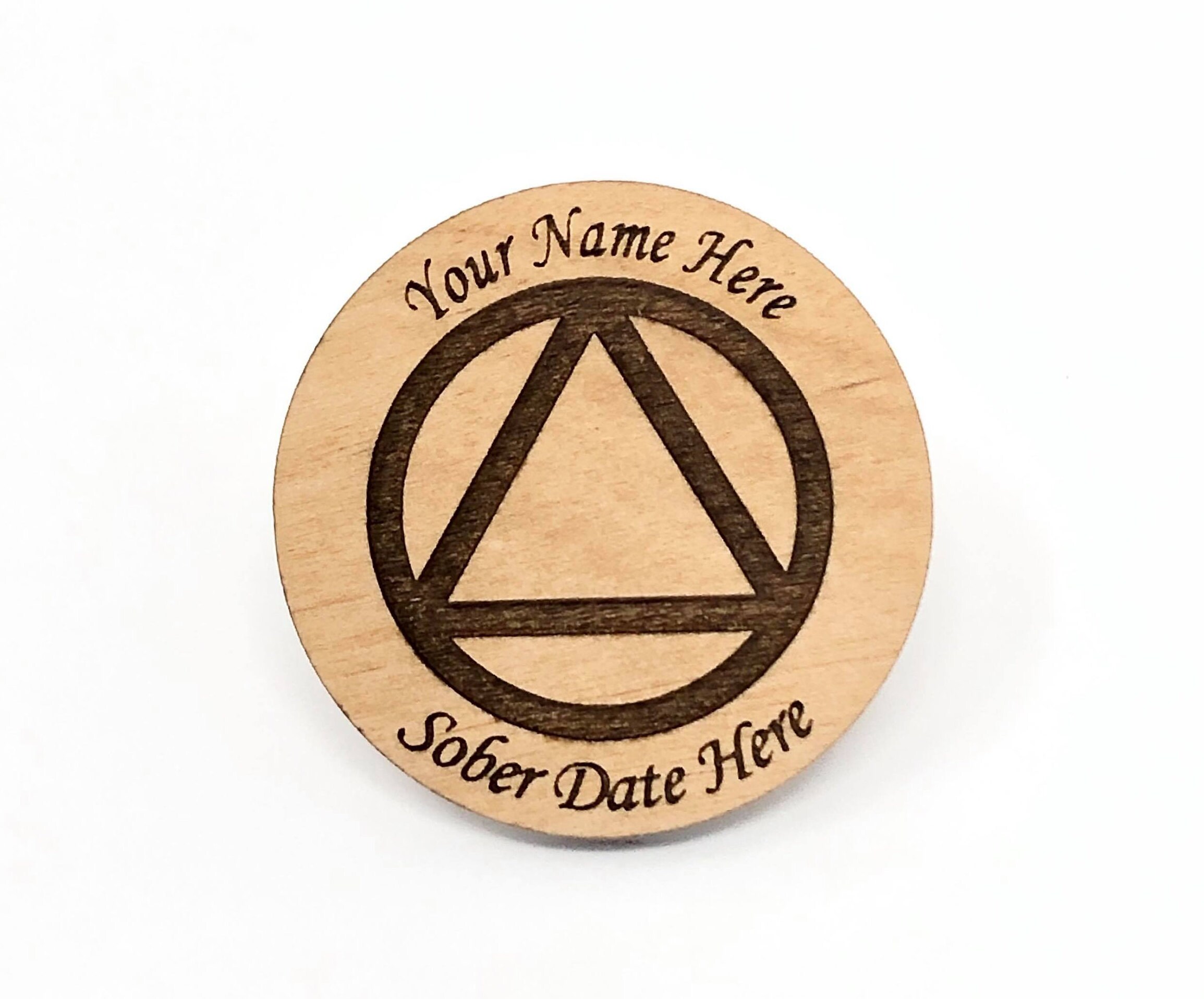 PERSONALIZED Wooden Alcoholics Anonymous Token Recovery - Etsy