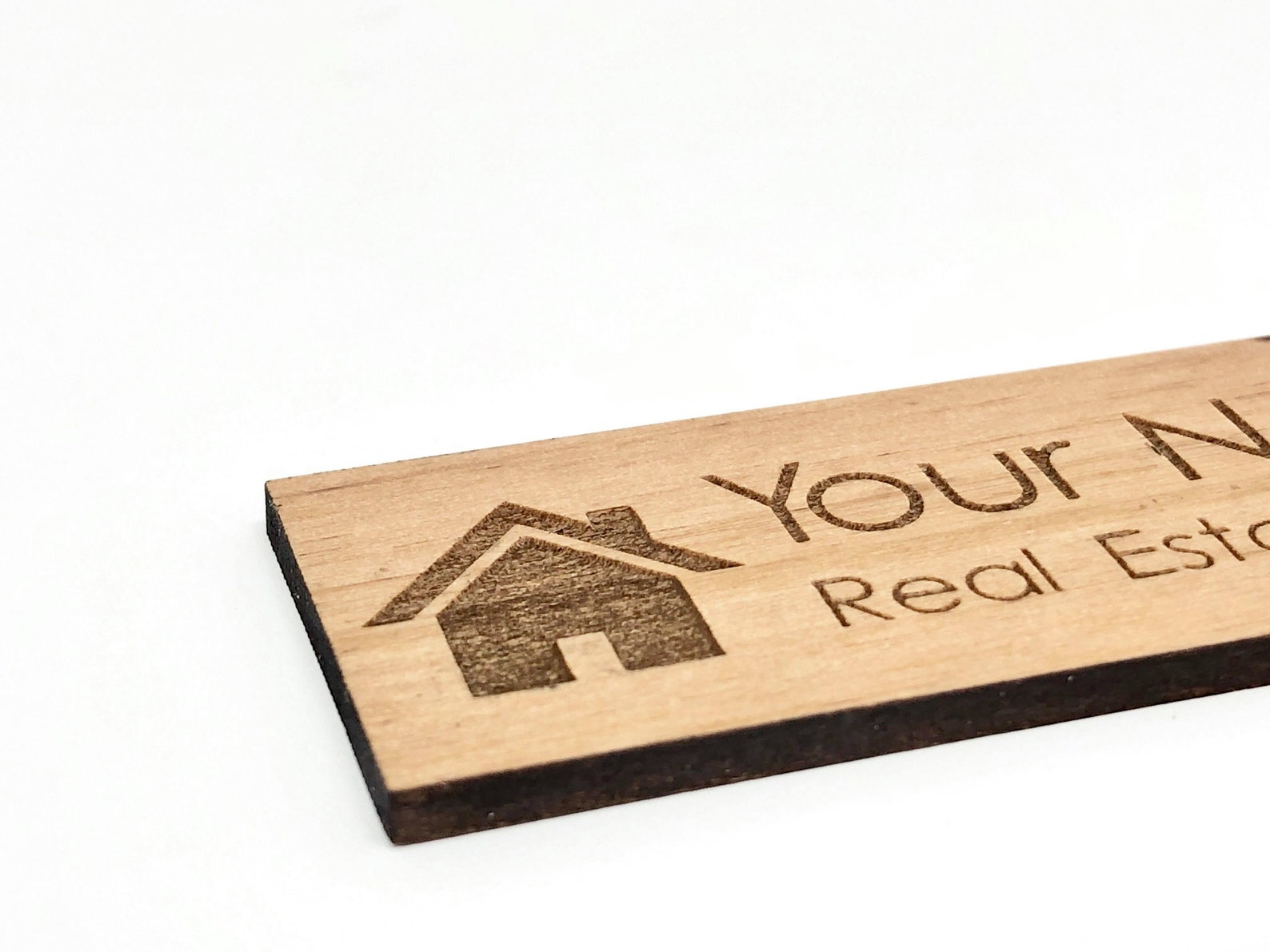 Personalized Wooden Name Badge With Magnet Custom Name - Etsy