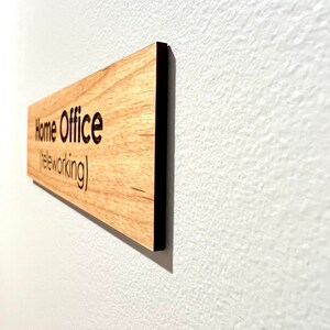 Home Office Teleworking Sign - Home Office Door Sign - Office Wood Sign ...