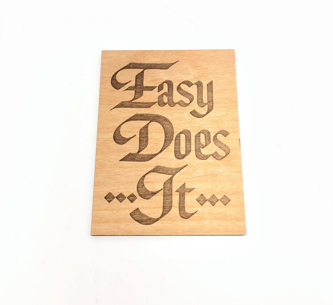 Easy Does It Mini Wood Plaque Fridge Magnet 12 Step Recovery Recovery ...