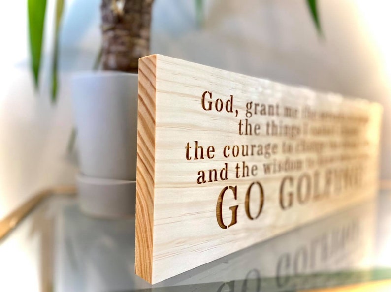 Golf Serenity Prayer Golf Decor Gifts for Golfers Gifts | Etsy