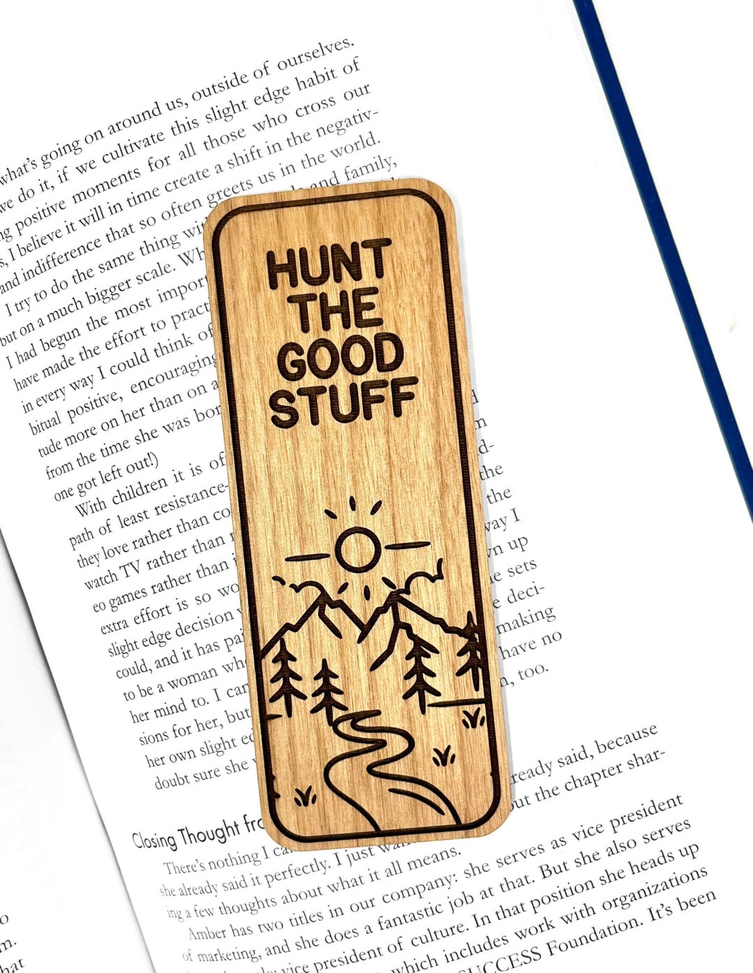 Hunt the Good Stuff Wood Engraved Bookmark HTGS Bookmark HTGS Gifts ...