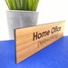 Engraved Alder Wood Home Office Sign - Teleworking Door Sign - Etsy