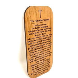The Apostle’s Creed Bookmark - Engraved Wood Christian Art - Etsy