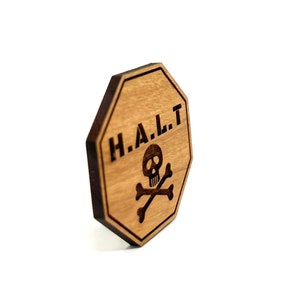 H.A.L.T. Wooden Token | Halt AA Gifts | Halt Reminder | Sober ...
