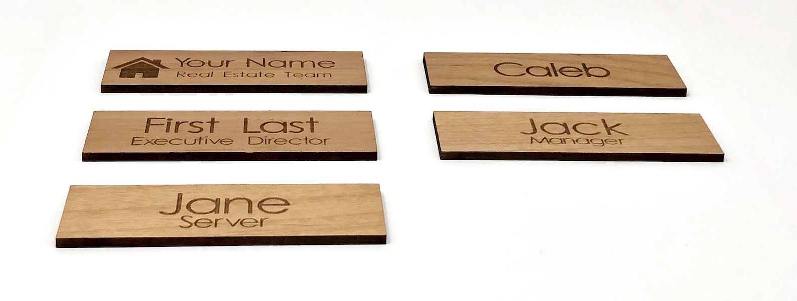 Personalized Wooden Name Badge With Magnet Custom Name - Etsy