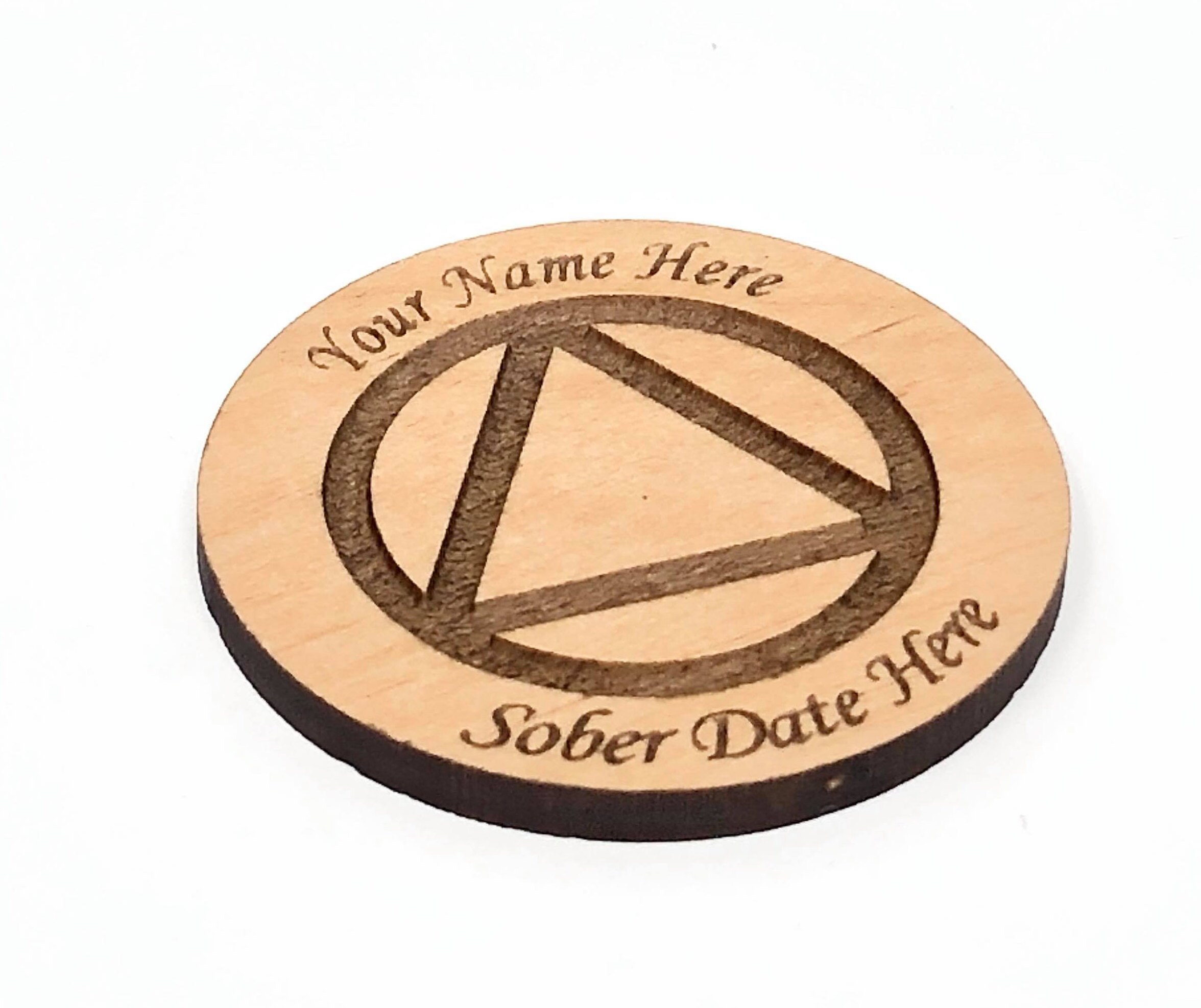 PERSONALIZED Wooden Alcoholics Anonymous Token Recovery - Etsy