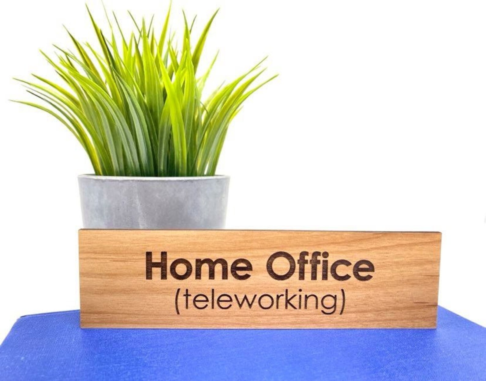 Engraved Alder Wood Home Office Sign - Teleworking Door Sign - Etsy