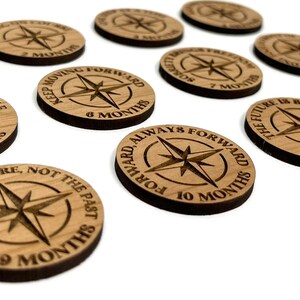 COMPASS Monthly & Yearly Sobriety Tokens! | Sober Gifts | Recovery ...