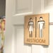 Restroom Wooden Sign Restroom Wooden Cutout Restroom Decor Office Decor ...