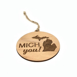 MICH YOU - Christmas Ornament! Michigan Christmas Ornament - Michigan ...