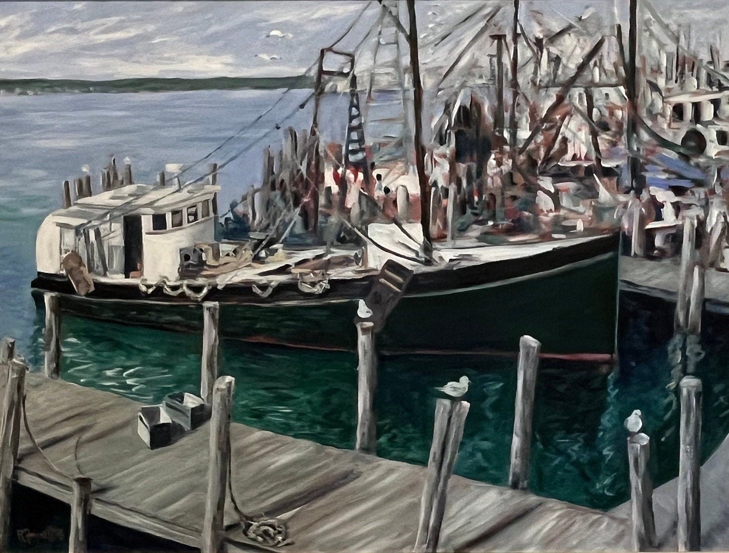 Point Judith RI Fishing Boat Docked at Marina for Lunch - Etsy