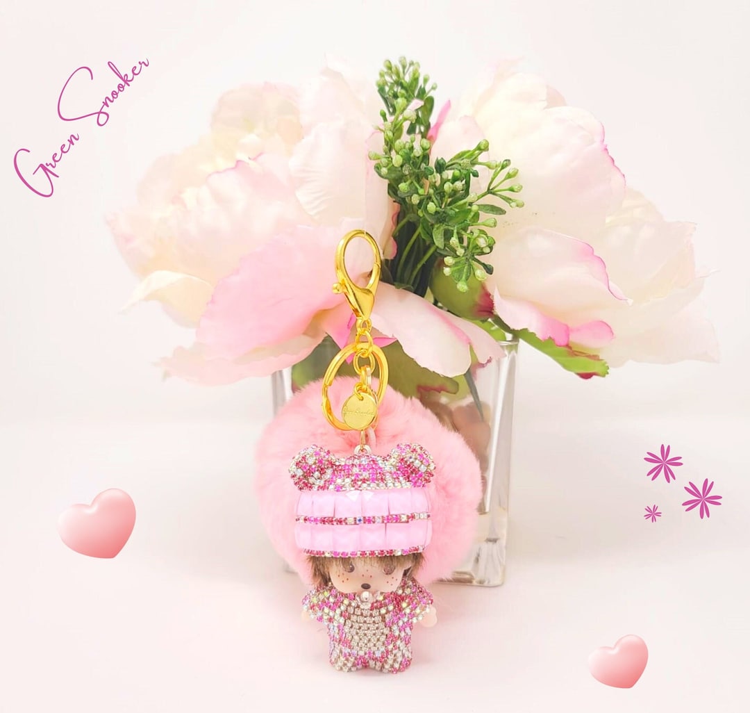 Keychain, Cute Monchichi Fur Ball Pompom. - Etsy