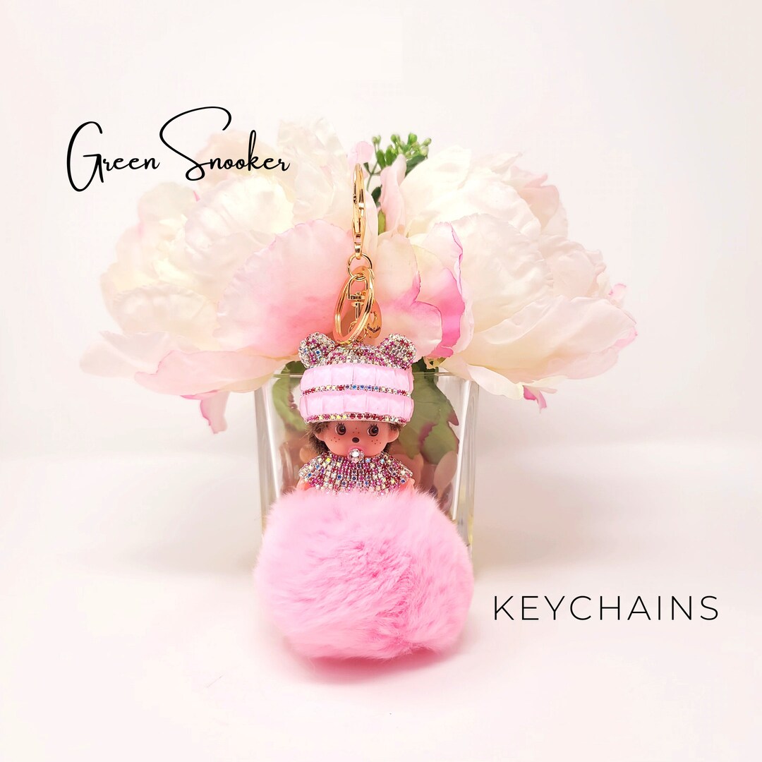 Keychain, Cute Monchichi Rabbit Fur Ball , Bag Pendant - Etsy