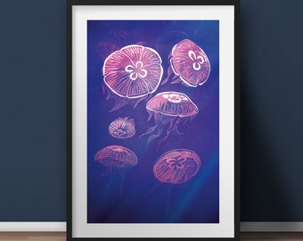 Moon Jelly Poster - Etsy