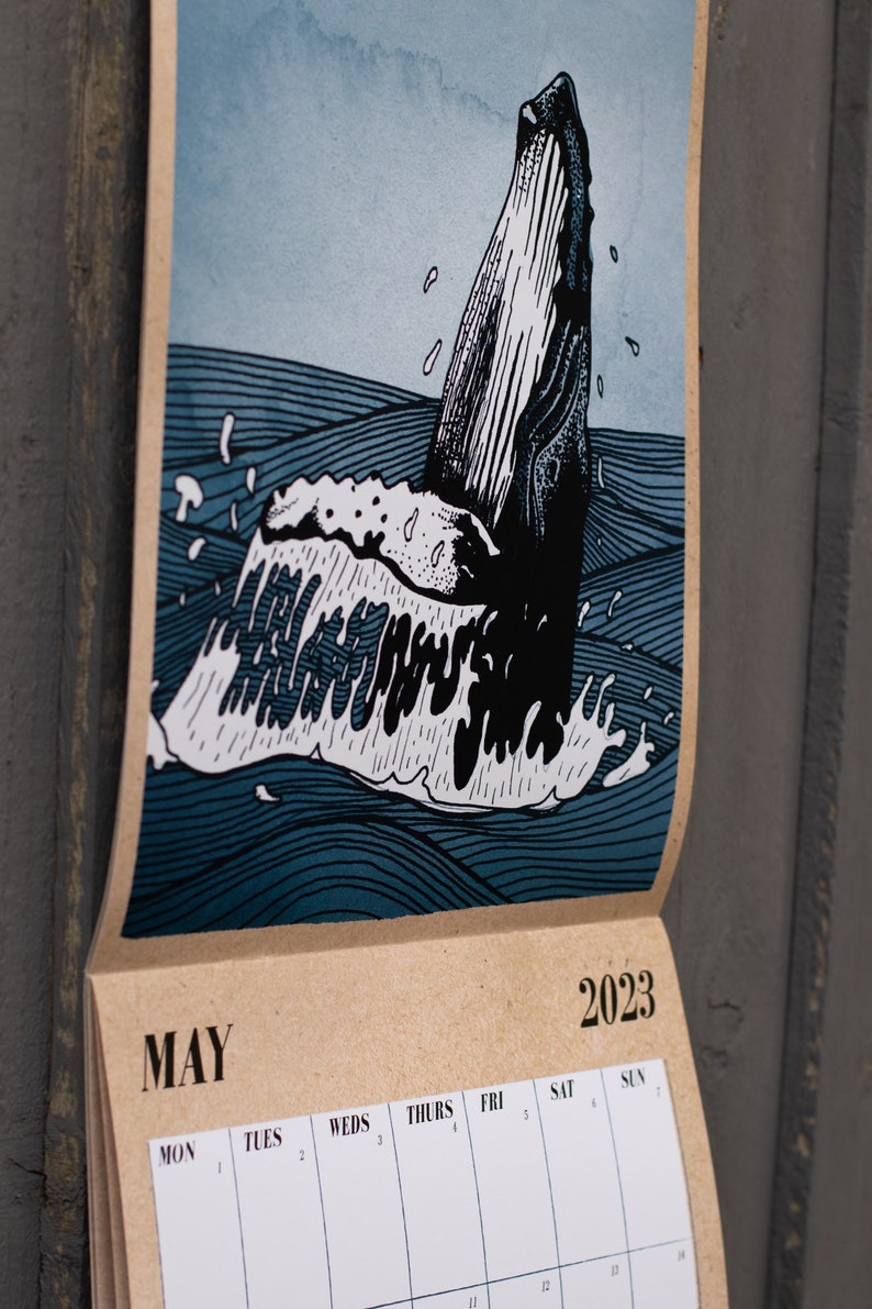 Humpback Whale 2023 Calendar Featuring 12 Original - Etsy