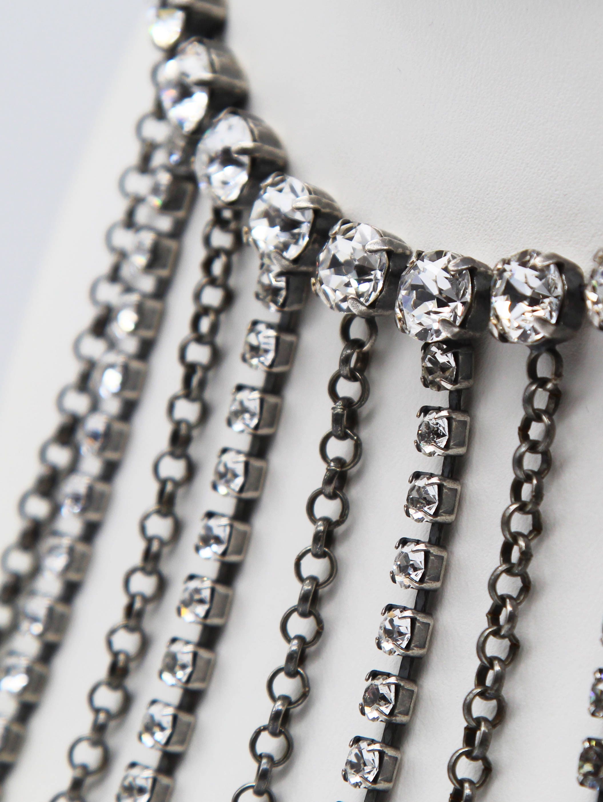 Swarovski Crystal-opera Necklace-women's Cascading Crystal Necklace ...