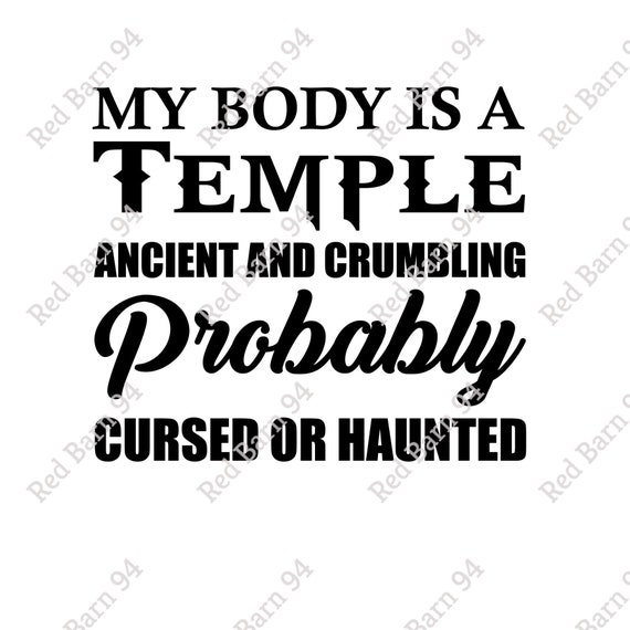 My Body is a Temple SVG Body is a Temple SVG Body Temple | Etsy